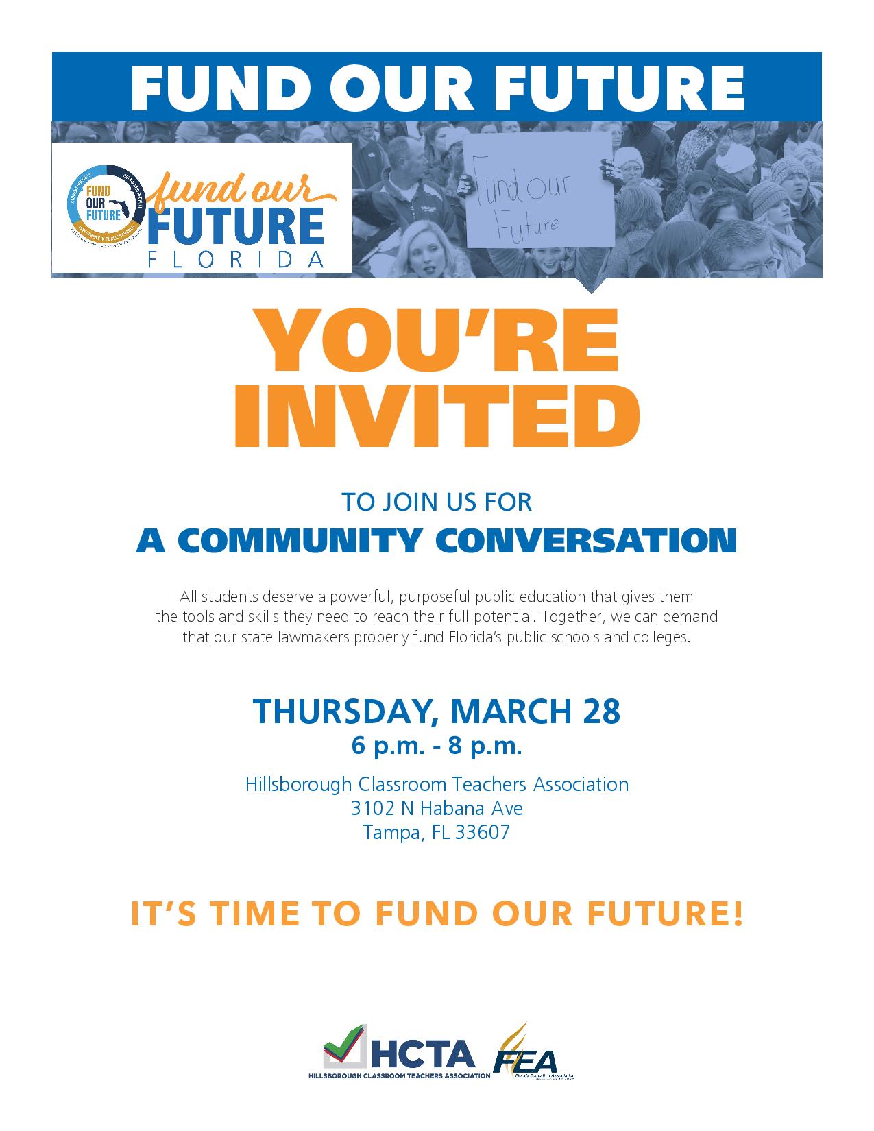 Community Conversation: Fund Our Future – HCTA